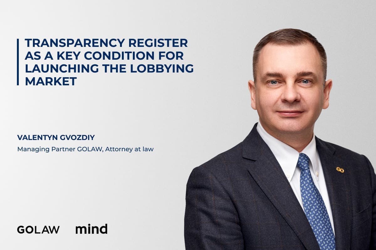 Transparency Register as a key condition for launching the lobbying market